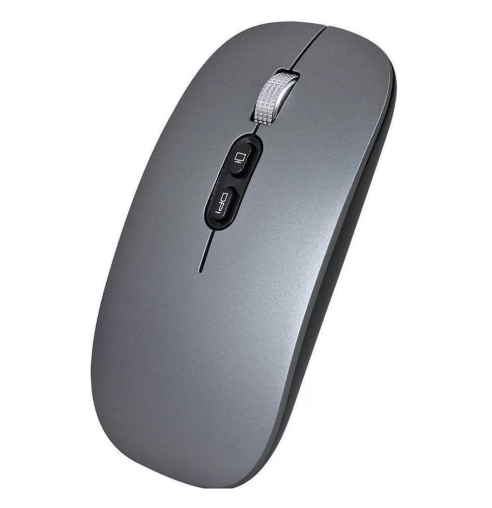 Mouse sem Fio Bluetooth Wireless Recarregável E-1300 Pro Prata ...