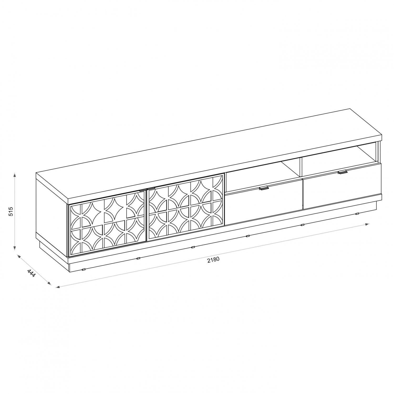 Rack para TV até 75 Polegadas Renda Caemmun | MadeiraMadeira