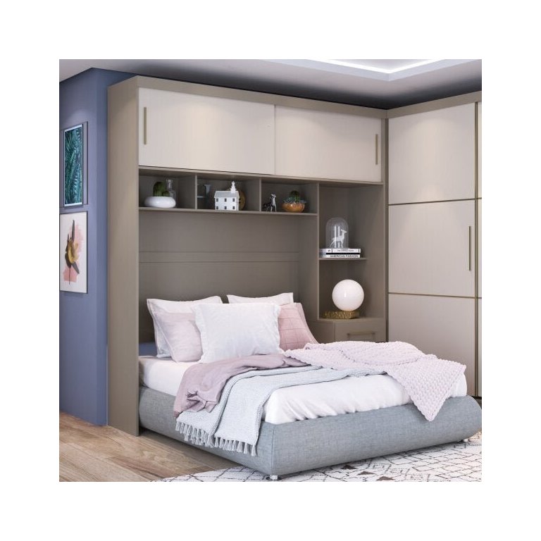 Quarto Casal Modulado com Espelho 3 Peças Color Flex Classic Soul ...