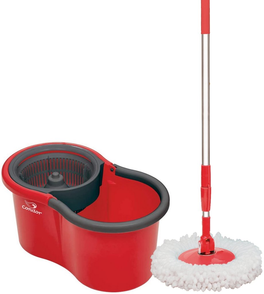 Mop Giratório De Limpeza Balde Com Esfregao 360° Centrifuga Refil ...