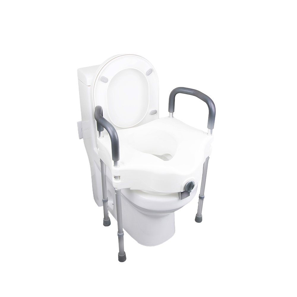 Assento Sanitário Elevado com Alças de Apoio Ajustável – Sanit ...
