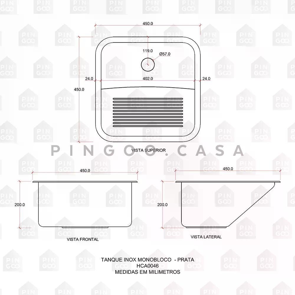 Kit Tanque Aço Inox e Cuba para Cozinha Nawa Pingoo.casa | MadeiraMadeira