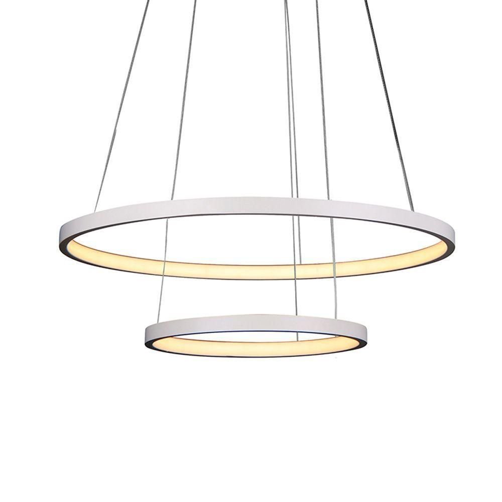 Lustre Pendente Quality Montreal 1301 Led Bivolt Branco | MadeiraMadeira