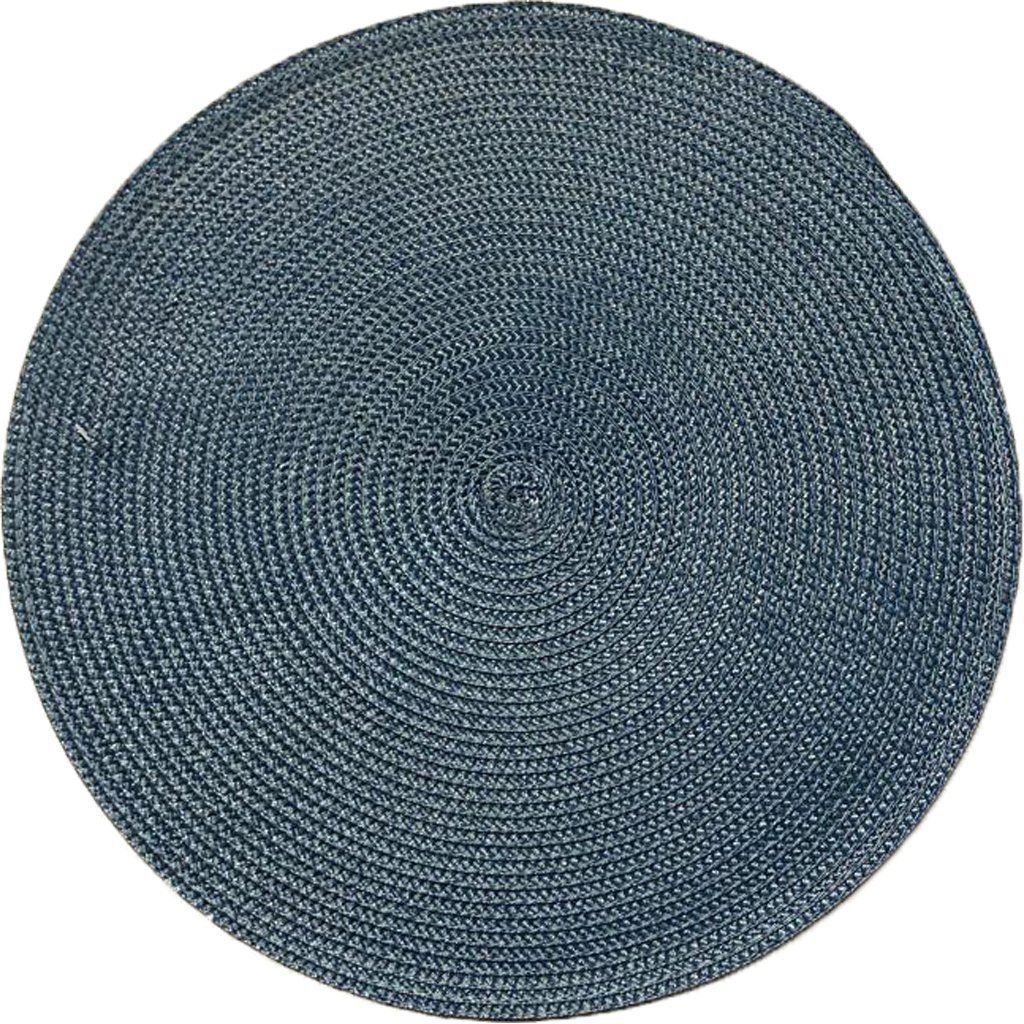 Kit 8 Americano Requinte Liso para Mesa Redondo 38cm Navy | MadeiraMadeira