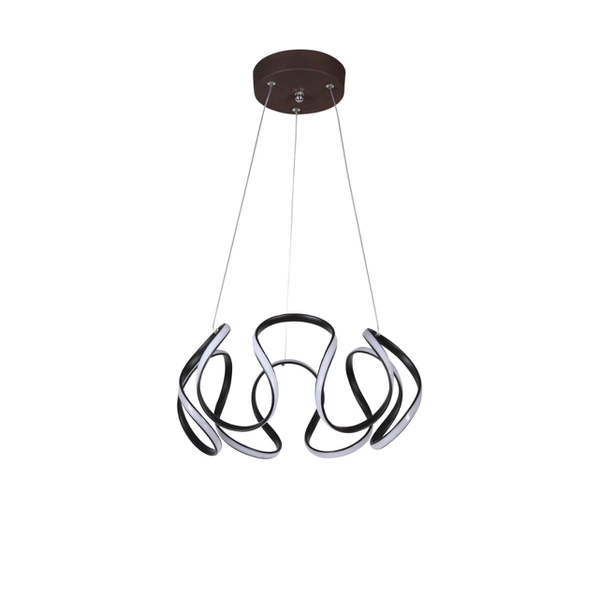 Pendente Luminária Moderno Led Curvas Preto 3.000K 90 W Best4Home PDC.RT01-BL | MadeiraMadeira