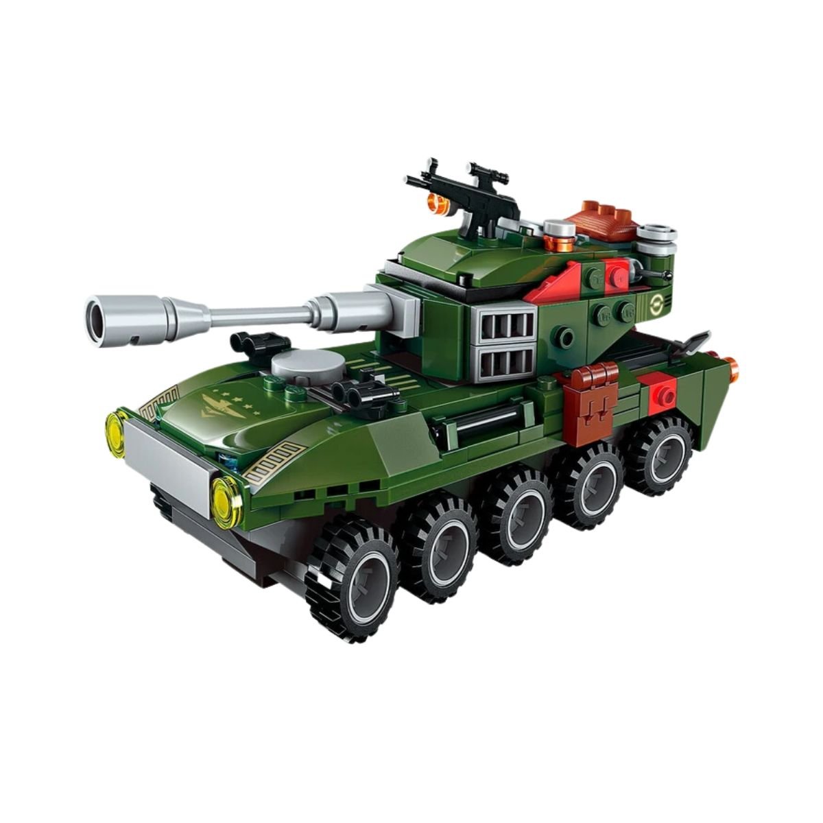 Blocos de Montar Militar 8 em 1 com 361 Pç Tanque Aviao Jipe Qman ...