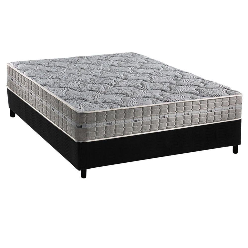 Cama Box Casal Colchão Molas Ensacadas Anjos Royal + Base Crc Suede ...