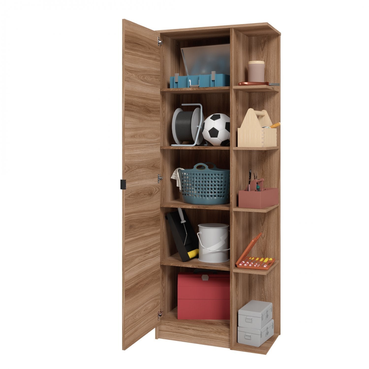 Armário Multiuso 1 Porta 4 Prateleiras BRV Móveis | MadeiraMadeira