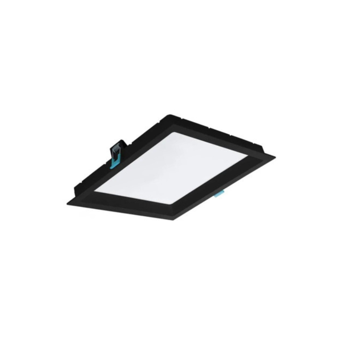 Painel Plafon Embutir Quadrado Led 18w Bivolt Bco / Pto Opus - Preto ...