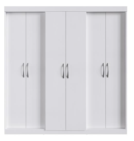 ROUPEIRO HERVAL PH 1675 - COR BRANCO TOUCH - COM ESPELHO | MadeiraMadeira