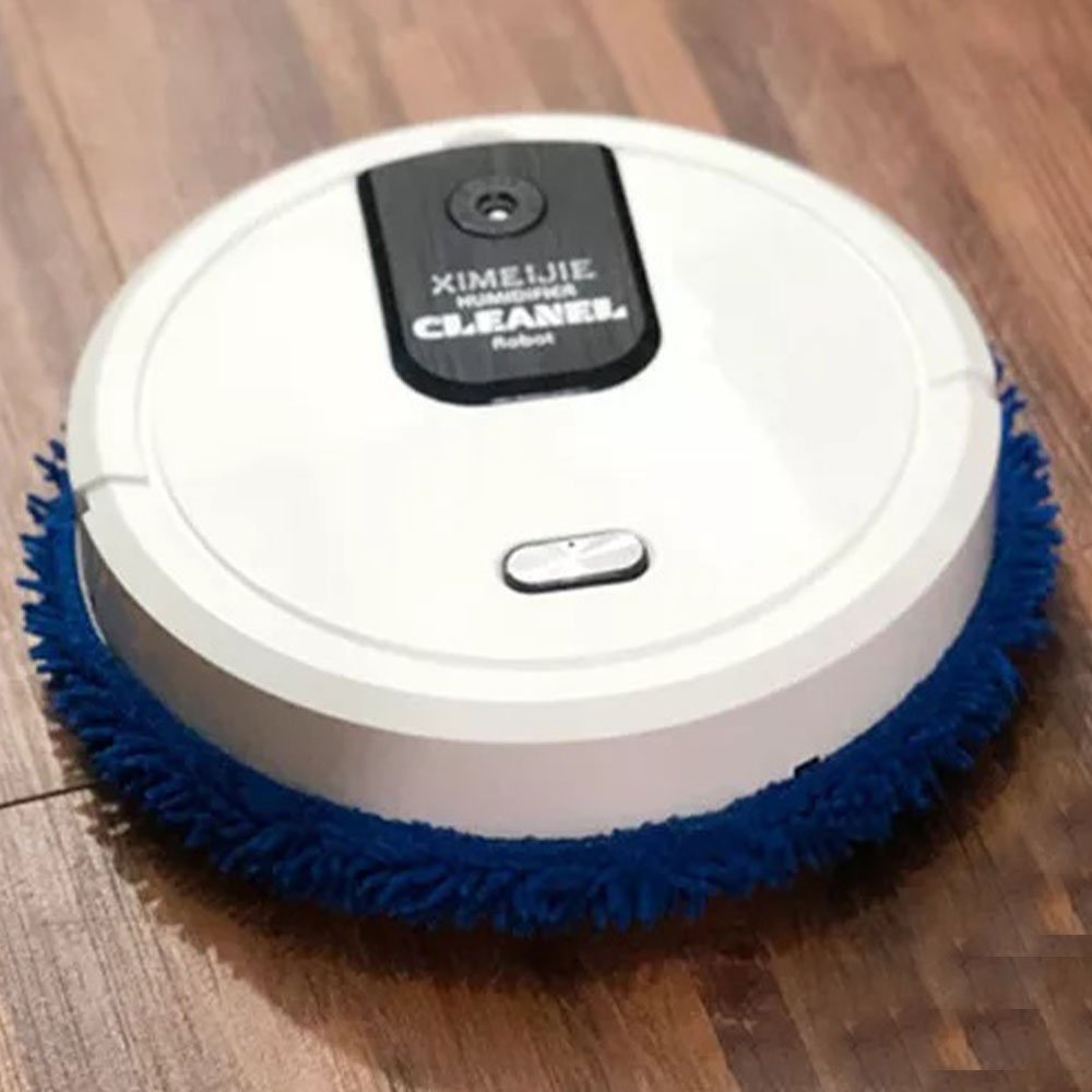 Robo Passa Pano Mop Limpa chao Piso Sensor Umidificador 2 EM 1 ...