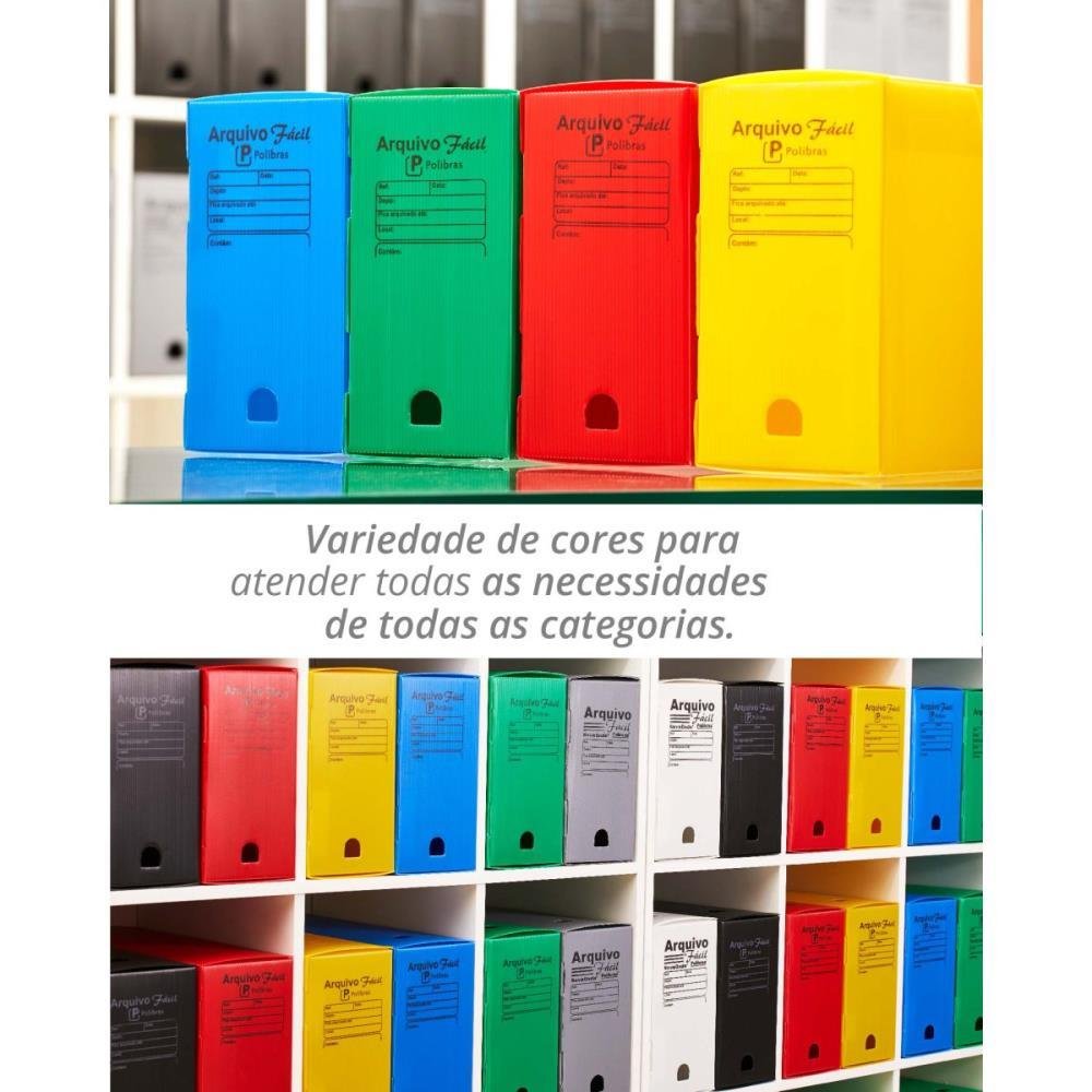 Arquivo Morto Polipropileno Preto C/10un Novaonda | MadeiraMadeira