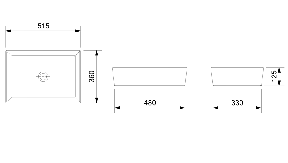 Cuba de Apoio Retangular 510x360 Incepa Platinum P7 Onix 1450740647108 ...