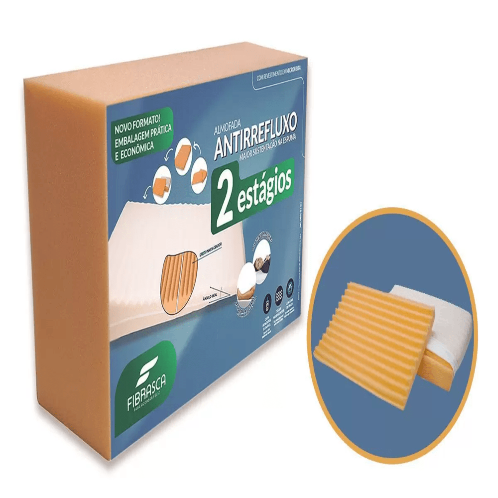 Travesseiro Anti Refluxo 2 Estagios Fibrasca | MadeiraMadeira