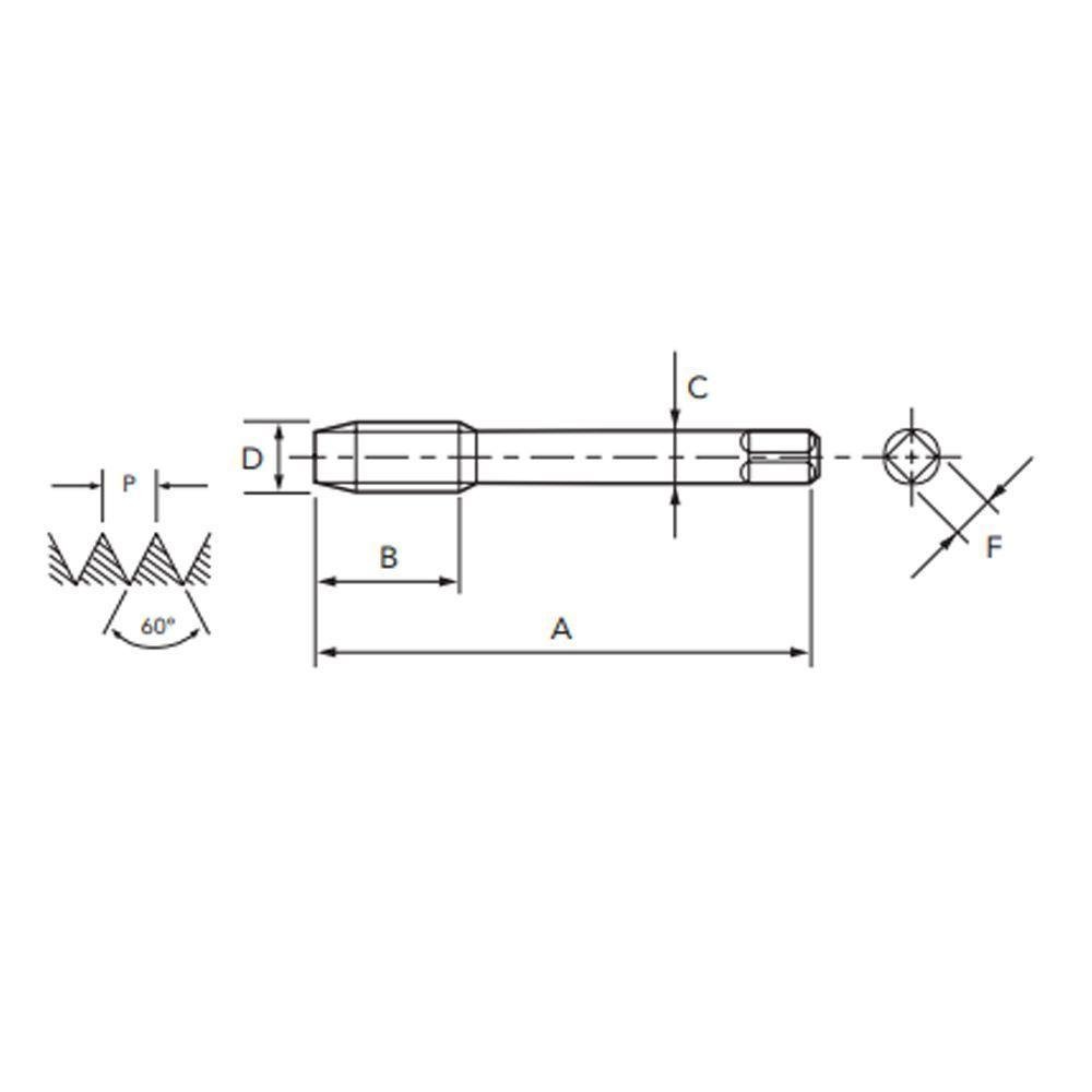 Macho para Máquina Hsse Unf 9/16 X 18 Din 2183 Tin - 2000/7 Sigma Pot ...