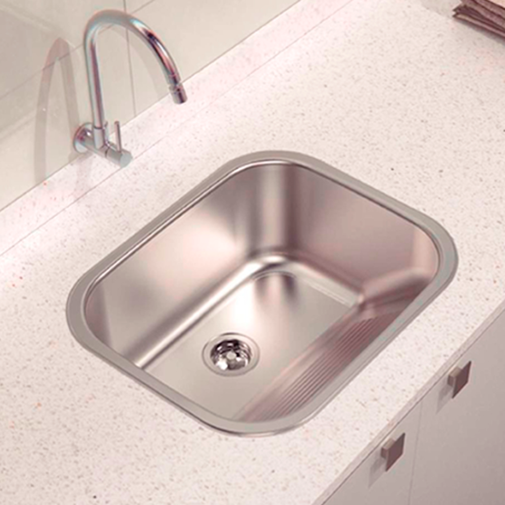 Tanque Inox 40X40 Pequeno 304 - Sobrepor-Embutir+Válv | MadeiraMadeira
