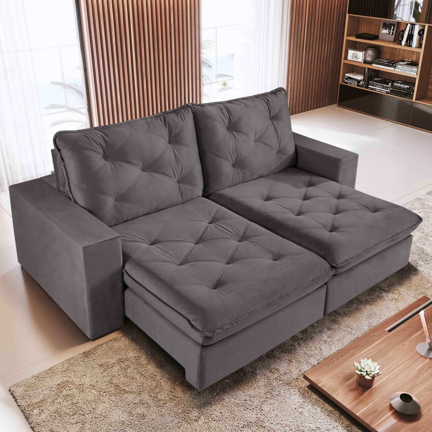 Sofá Retrátil 3 Lugares 230cm Solar | MadeiraMadeira