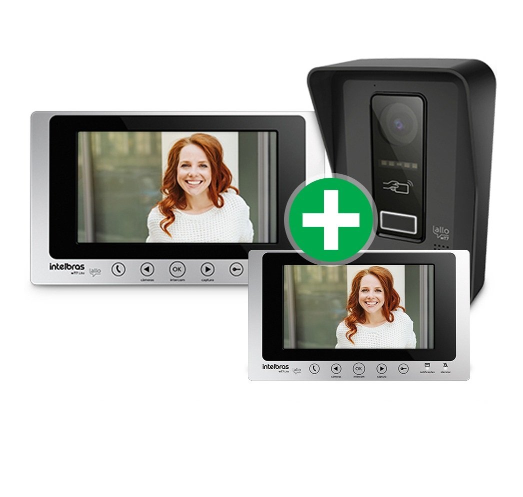 Interfone Video Porteiro Wifi Wireless Via App Intelbras Allo Wt7 Lite ...