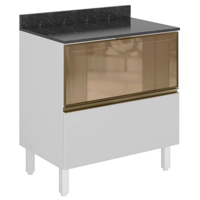 Balcao 2 Gavetoes Corrediças Telescopicas MDF Kali Premium 12225x71 ...