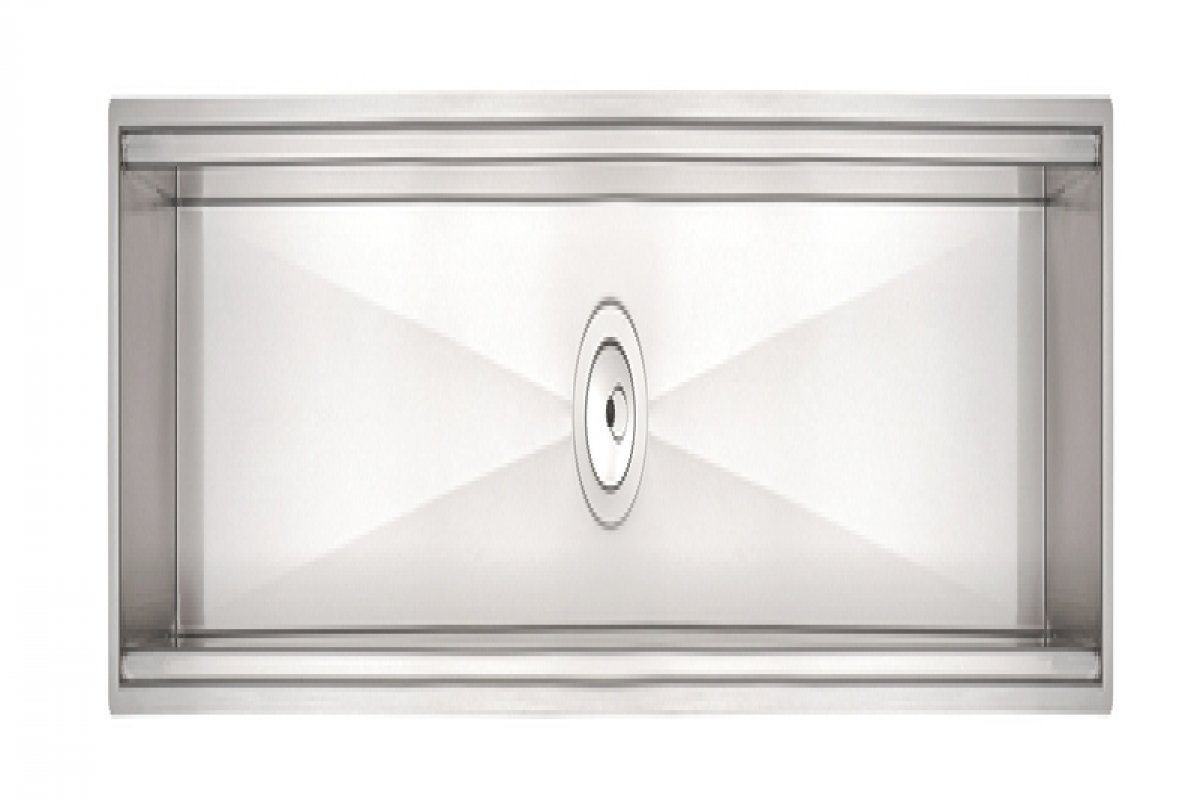 CALHA UMIDA PARA SOBREPOR ACO INOX COM ACABAMENTO SCOTCH BRI ...