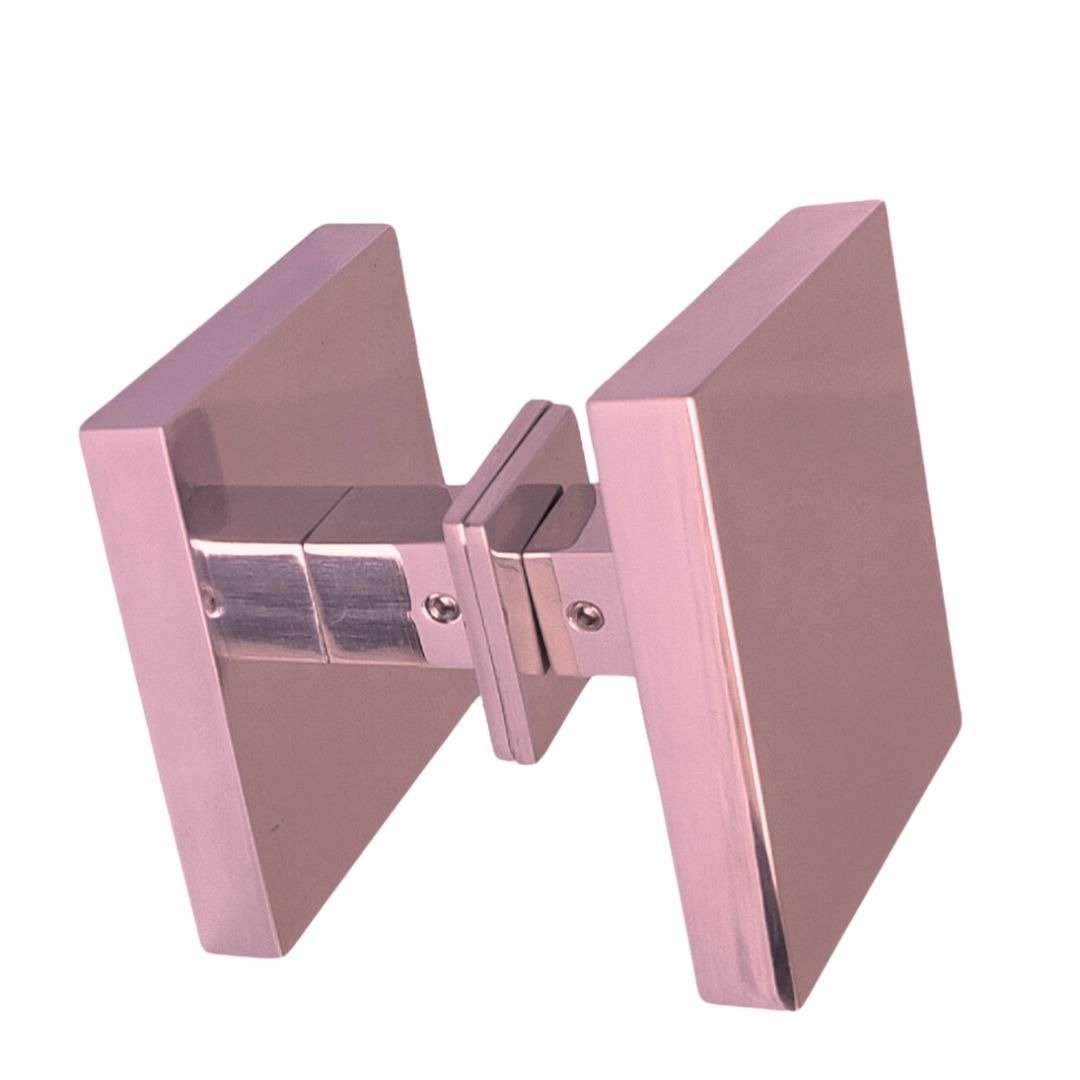 Puxador Duplo Quadrado 3091 10 X 10 Cm Vesfer Cobre Polido | MadeiraMadeira