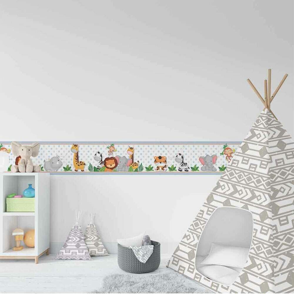 Faixa de Parede Safari Baby- Kit 2 unidades | MadeiraMadeira