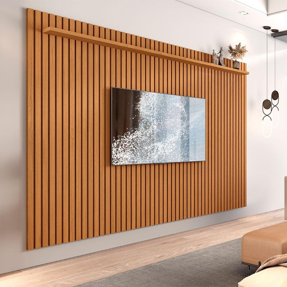 Painel de Tv Ripado 18 Nature Versátil - Giga Móveis | MadeiraMadeira