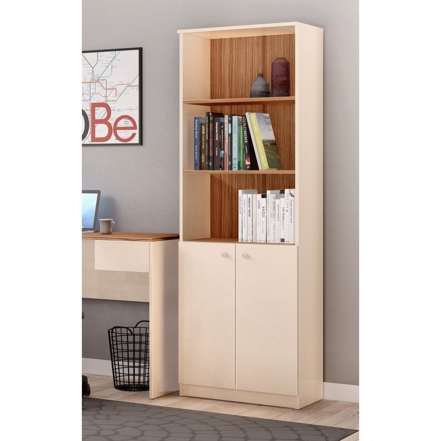 Armário para Escritório Aberto com 2 Portas Euro II Casa D | MadeiraMadeira