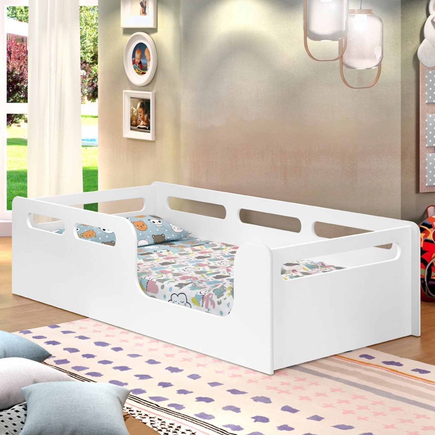 Cama Infantil Montessori Planet Baby | MadeiraMadeira