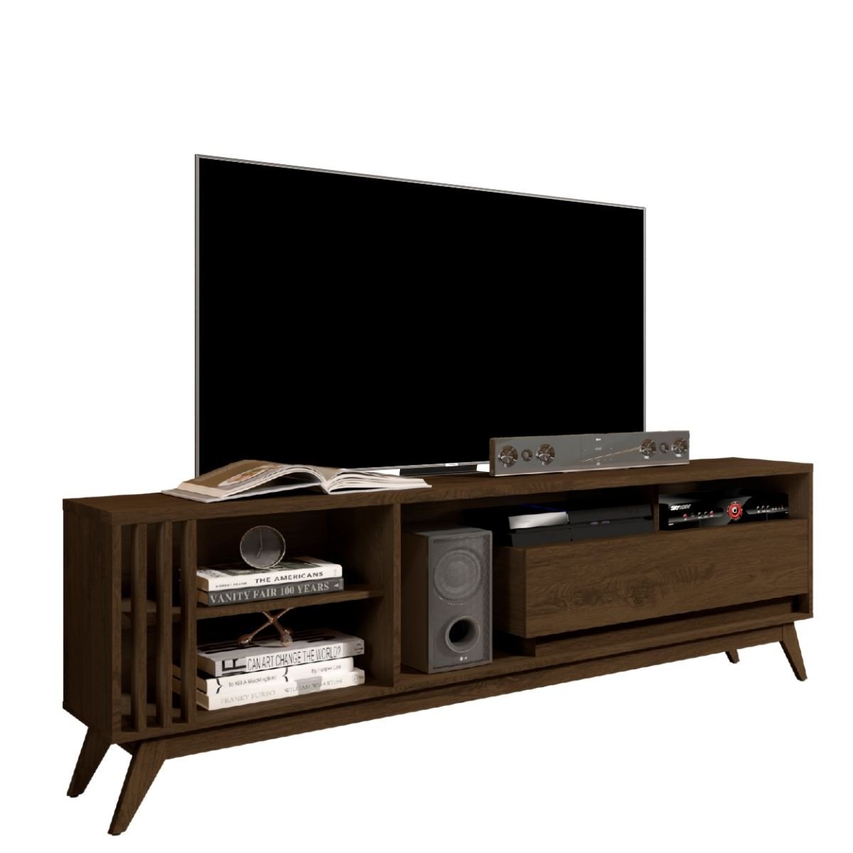 Rack para Sala Televisão até 65 Polegadas - Mod.2013:Cedro | MadeiraMadeira