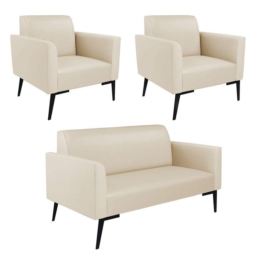 Sofá Namoradeira com 2 Poltronas Pés Villach Marisa Corino D03 - D ...