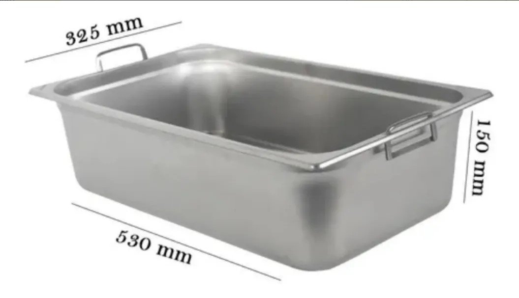 Cuba GN 1/1 150 mm 21l C/Alça Gp Inox GP153 | MadeiraMadeira