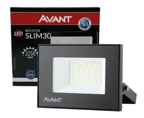 Refletor Led Slim30 Avant 2250 Lumens 6500k 30w Ip65 | MadeiraMadeira