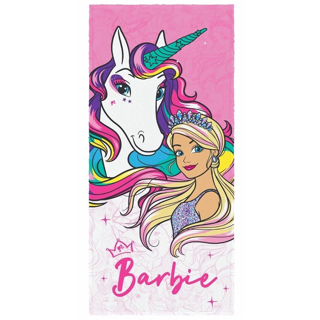 Toalha Felpuda Barbie Reinos Mágicos Lepper - Unicórnio | MadeiraMadeira