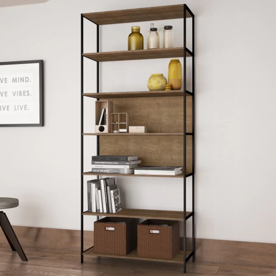 Estante Multiuso Artesano STEEL QUADRA Marrom | MadeiraMadeira