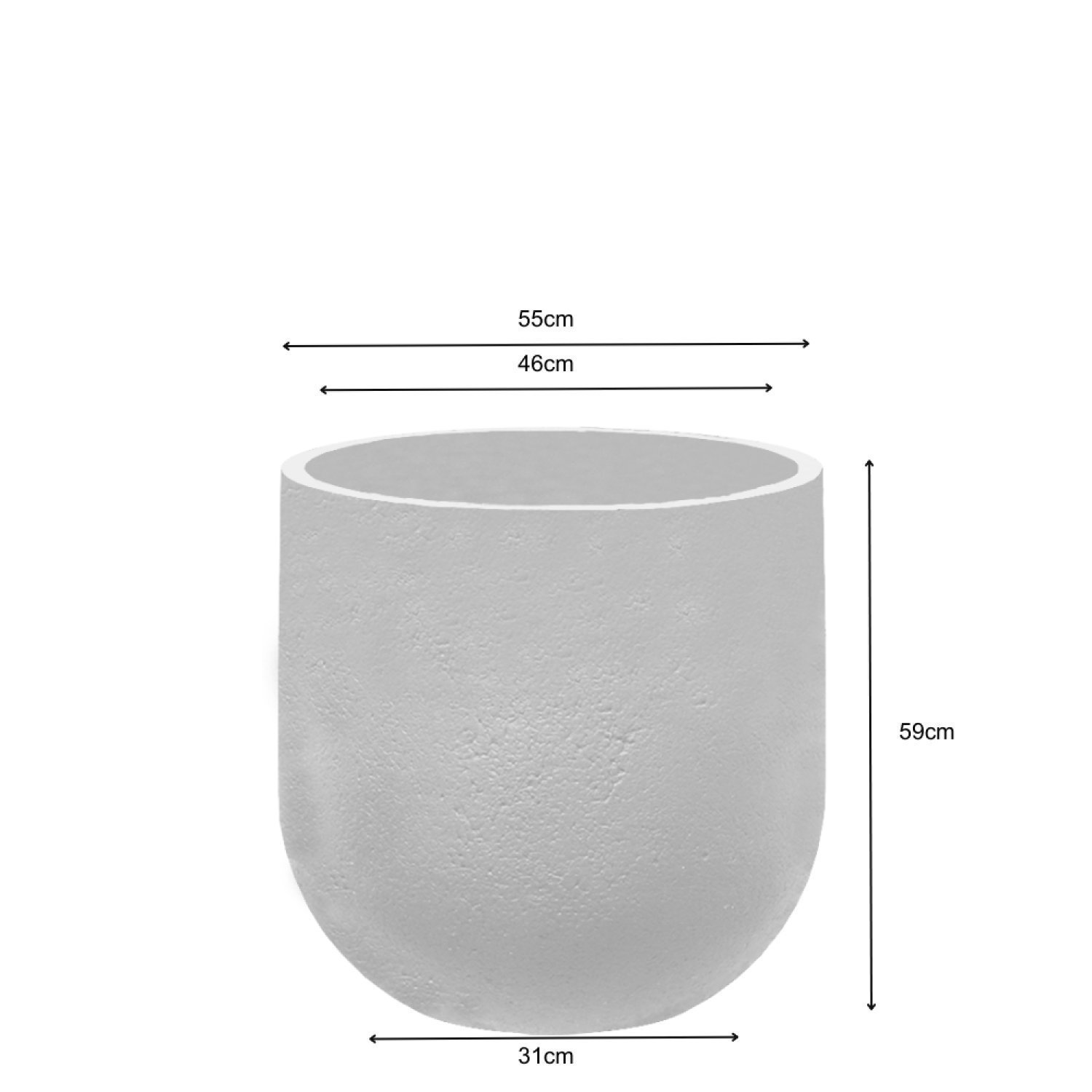 Vaso Cilíndrico Rustico 55 Japi | MadeiraMadeira