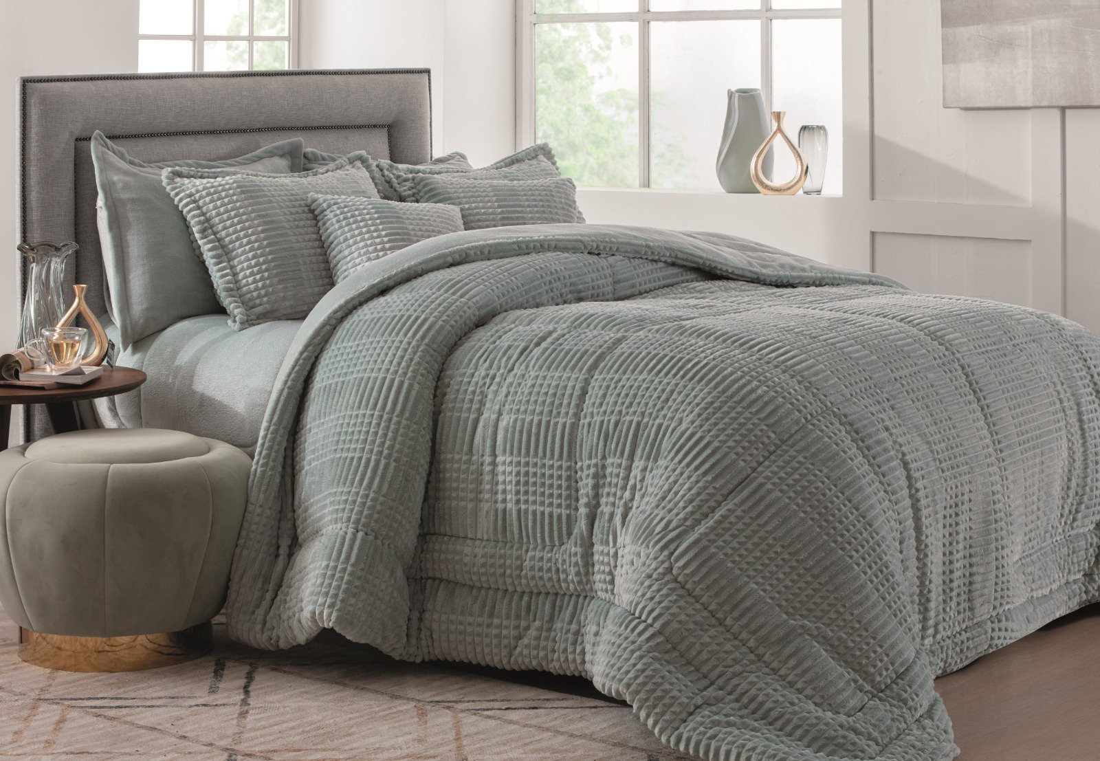 Edredom King Size Gigante Grosso Aveludado Macio Toscana | MadeiraMadeira