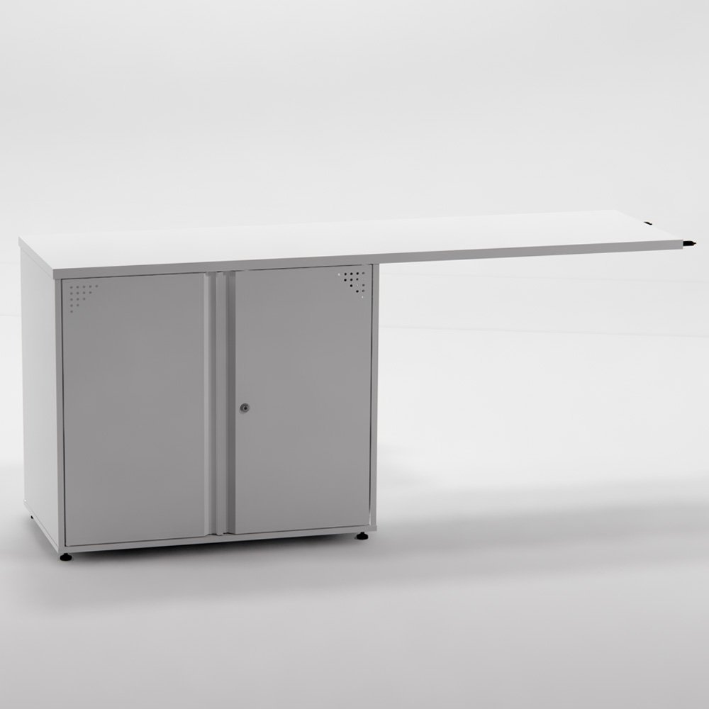 ARMÁRIO BAIXO COM TAMPO EXTENSOR E CONEXÃO 74 CM ARETTO PANDIN | MadeiraMadeira