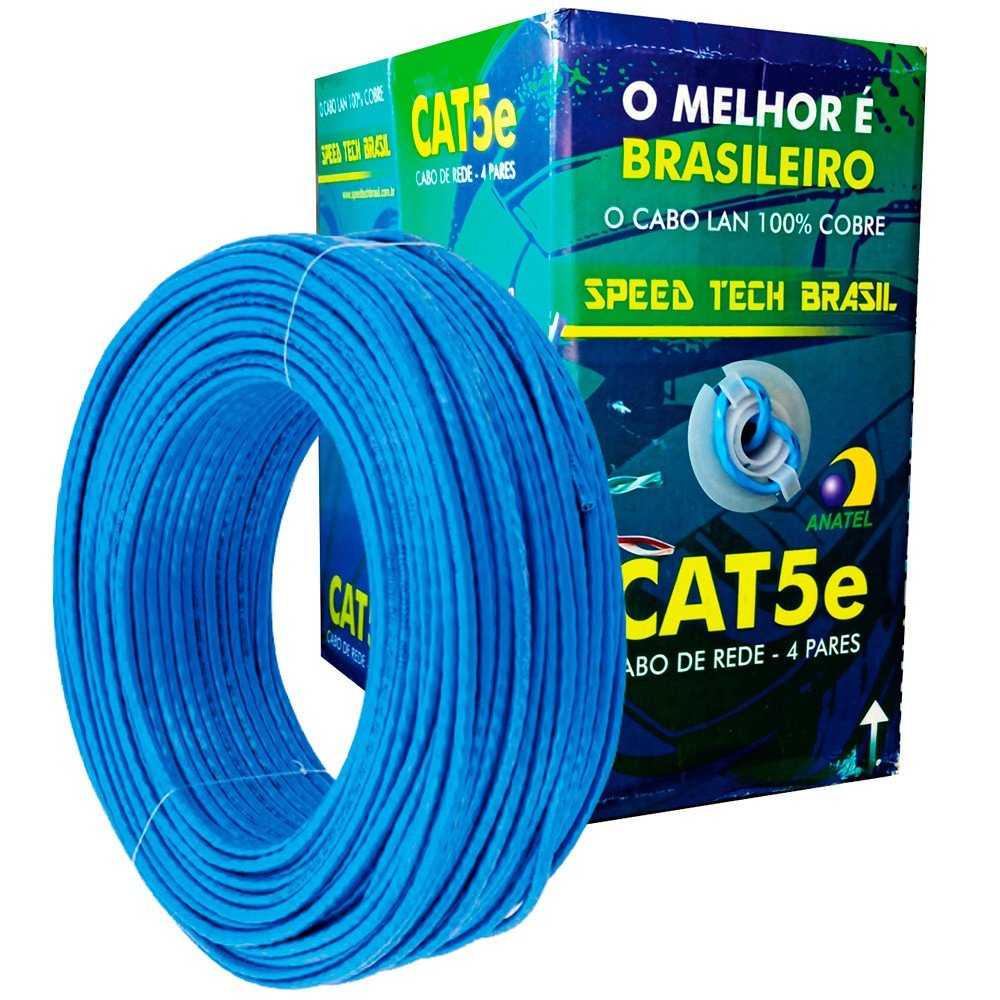 Cabo de rede e cftv CAT5e 100% cobre 305m - DRTech STB | MadeiraMadeira