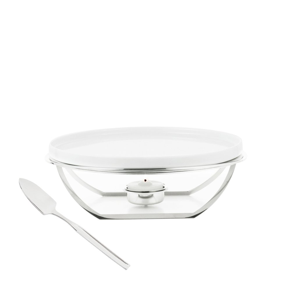 Rechaud Brie Linea Inox Riva 30cm com Faca | MadeiraMadeira
