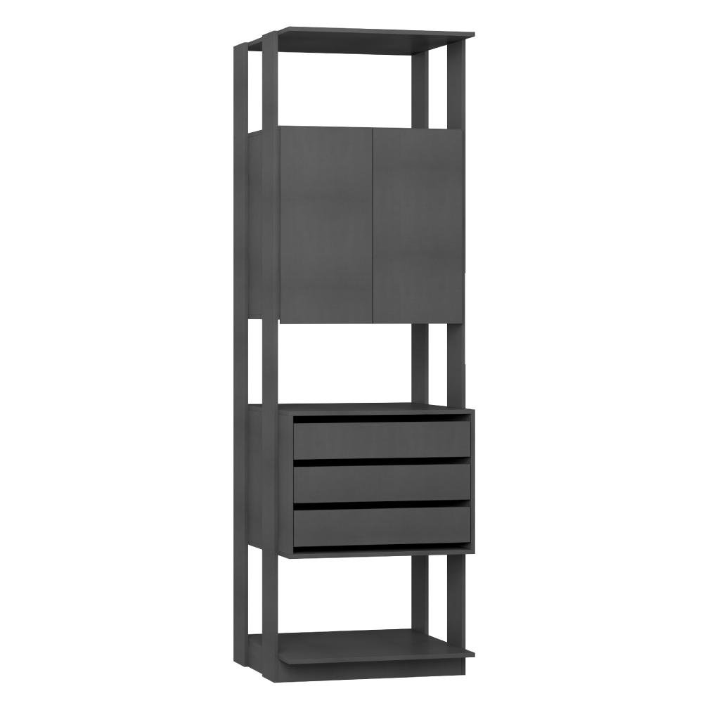 Estante Closet 1006 com 2 Portas 3 Gavetas Espresso | MadeiraMadeira