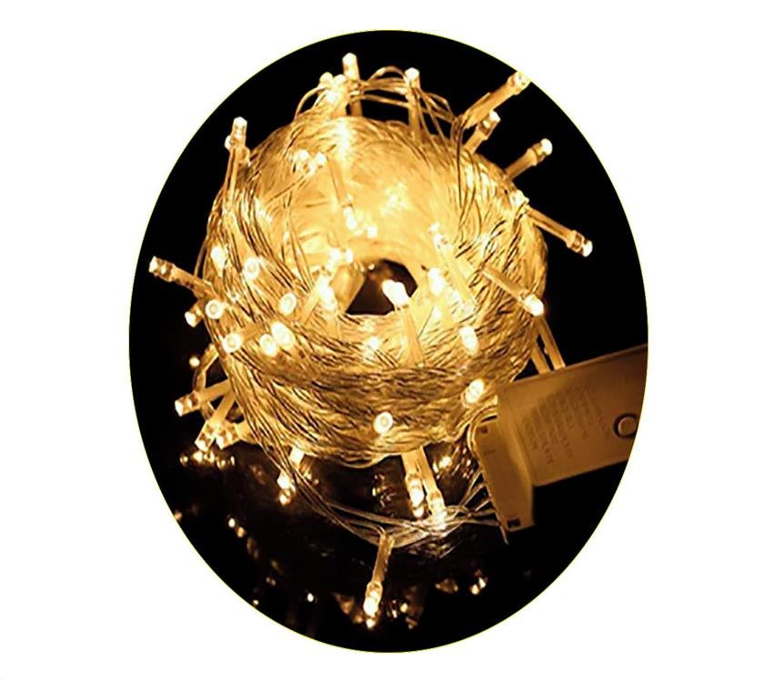 Pisca Pisca De Natal Fio De Fada 100 Leds 127v Branco Quente ...