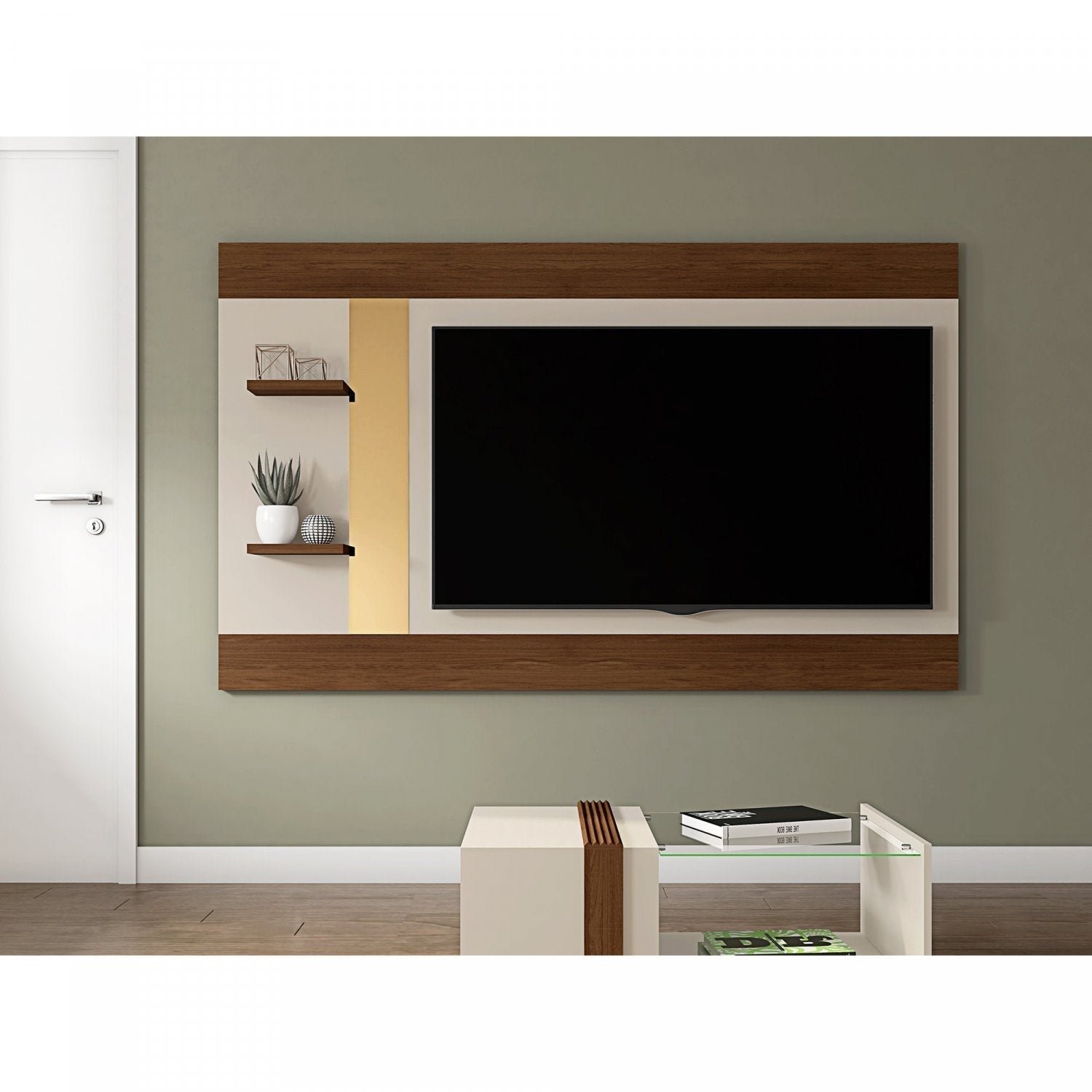 Painel Para TV 65 Polegadas 2 Prateleiras Discovery Caemmun ...