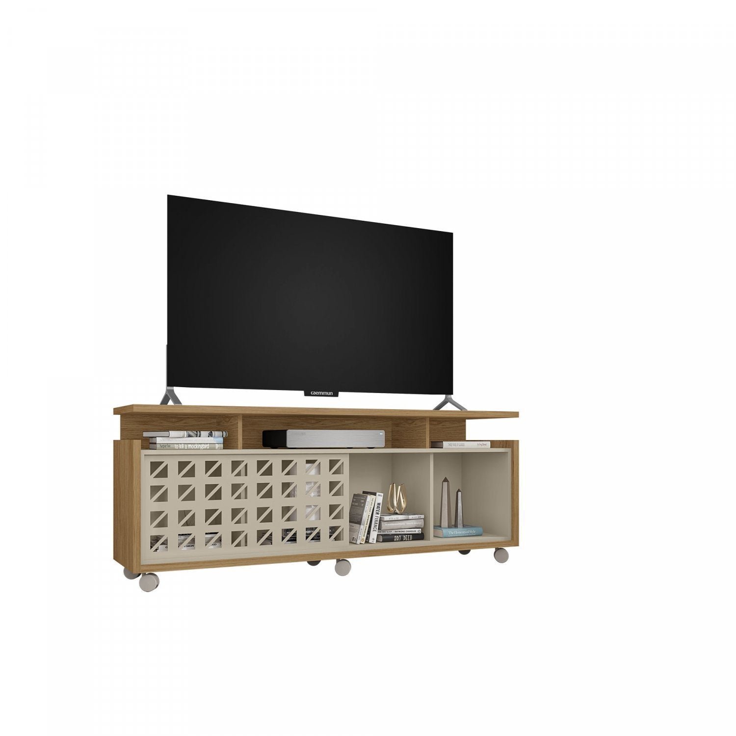 Rack para TV até 65 Polegadas 1 Porta 5 Nichos Orion Caemmun ...