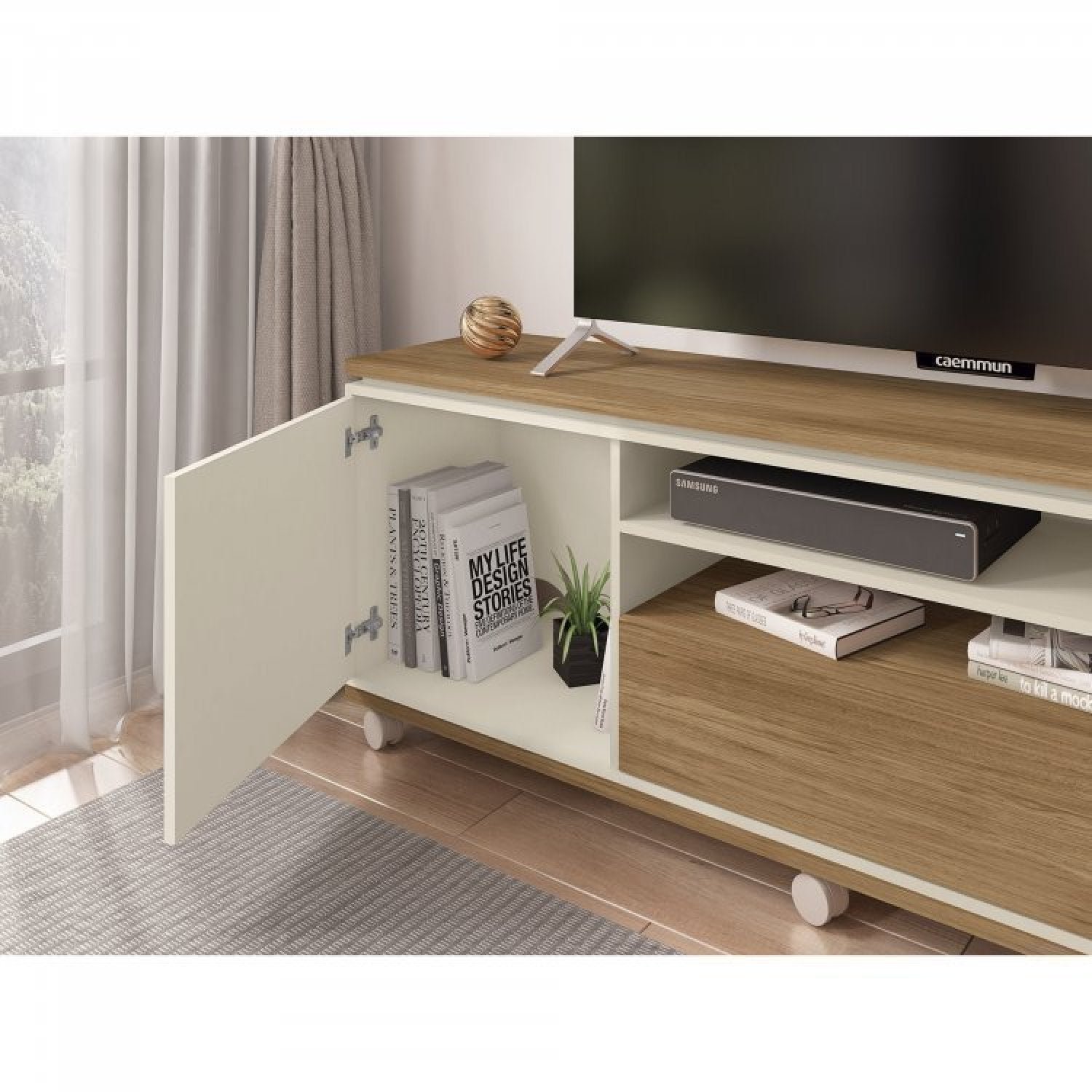 Conjunto Rack com Painel para TV até 55 Polegadas Multi Form Caemmun ...