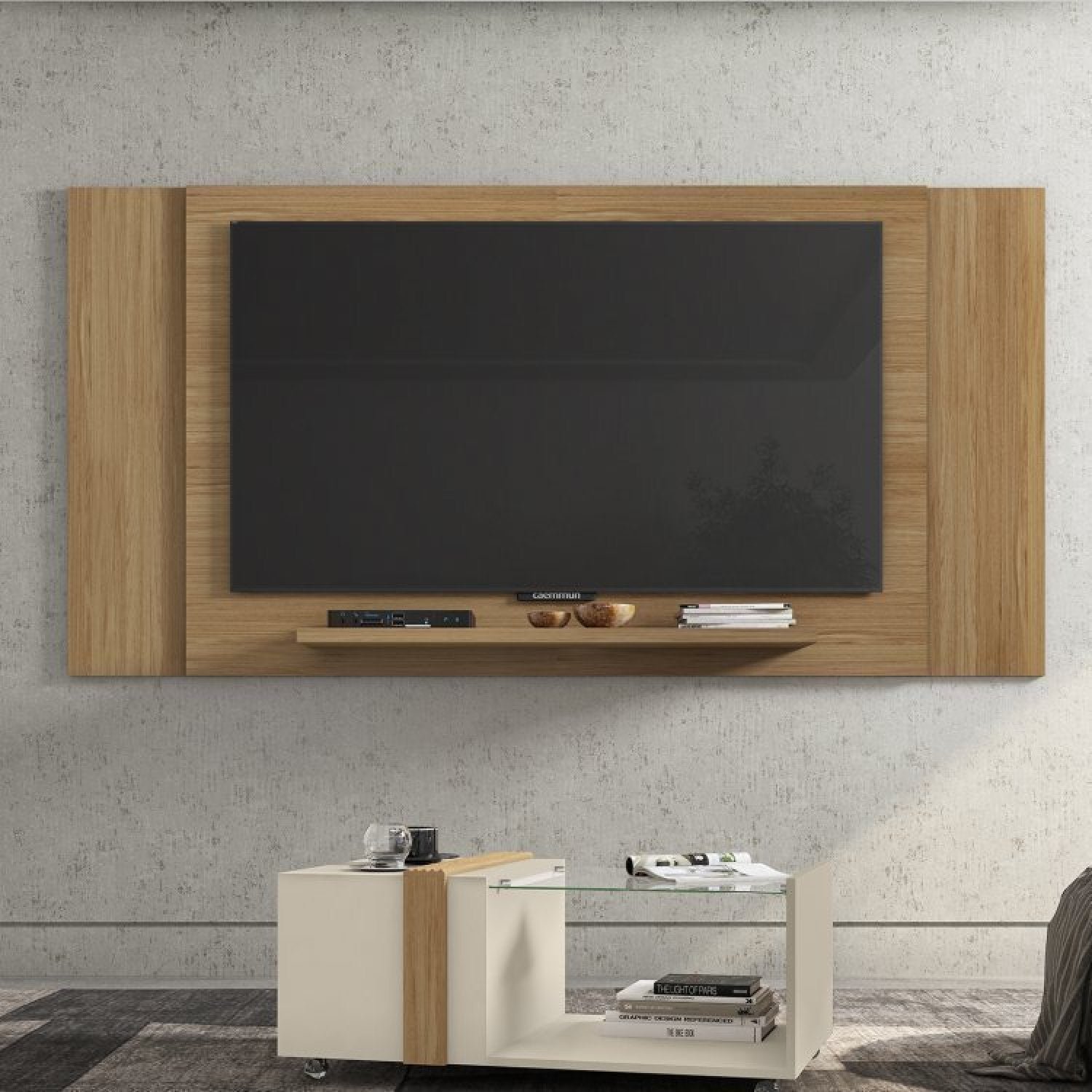 Conjunto Rack com Painel para TV até 55 Polegadas Multi Form Caemmun ...