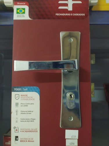 Fechadura Res Bella 36 Interna Maçaneta Alavanca 3f | MadeiraMadeira