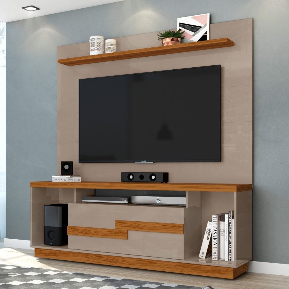 Home para TV Rae Fendi Naturale | MadeiraMadeira