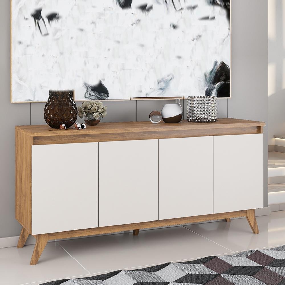 Armário Buffet Viero Filipe Imbuia / Off White | MadeiraMadeira