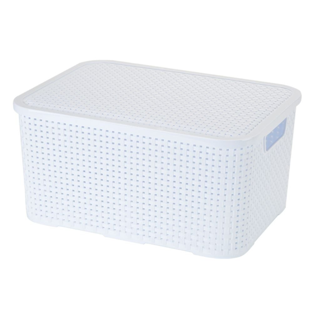 Caixa Organizadora Rattan 15L CR1820 Branca - Monte Líbano | MadeiraMadeira